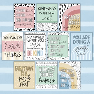 PRINTABLE Modern Classroom Poster Pack | Bulletin Board Posters ...