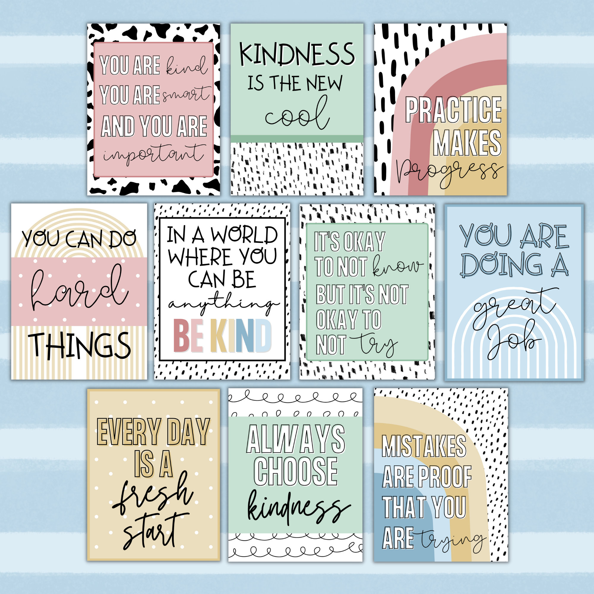 PRINTABLE Modern Classroom Poster Pack | Bulletin Board Posters ...