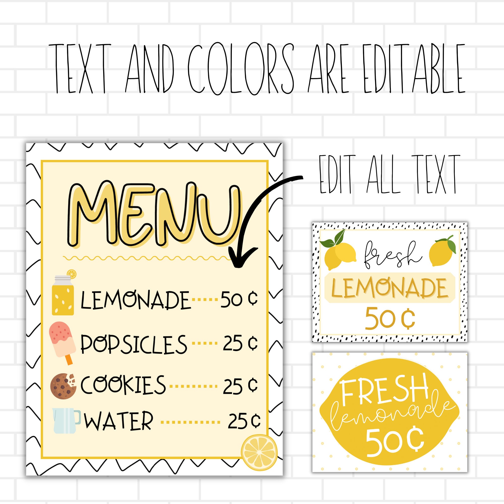 PRINTABLE Lemonade Stand Dramatic Play Kit | Summer Activity ...