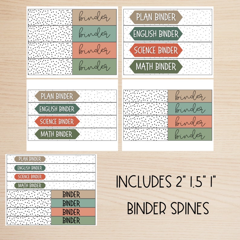 EDITABLE Boho Farmhouse Binder Covers & Spines Printable - Etsy