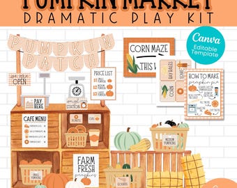 Pumpkin Patch Dramatic Play, Fall Autumn Pretend Play, Kindergarten ...