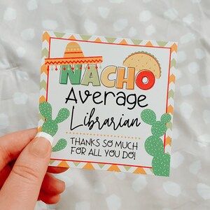 PRINTABLE Nacho Average Teacher Gift Tag Set of 8 | Teacher ...