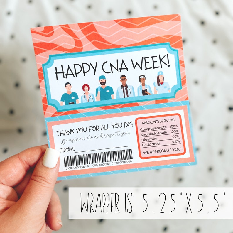 PRINTABLE Happy CNA Week Candy Bar Wrapper CNA Appreciation - Etsy