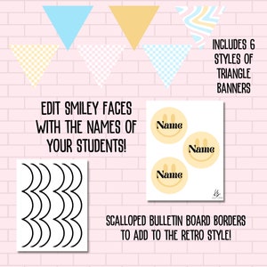 EDITABLE Groovy Retro Door Display | Sweet & Groovy | Bulletin Board ...