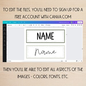 EDITABLE Boho Farmhouse Name Tags | Printable Classroom Name Tags ...