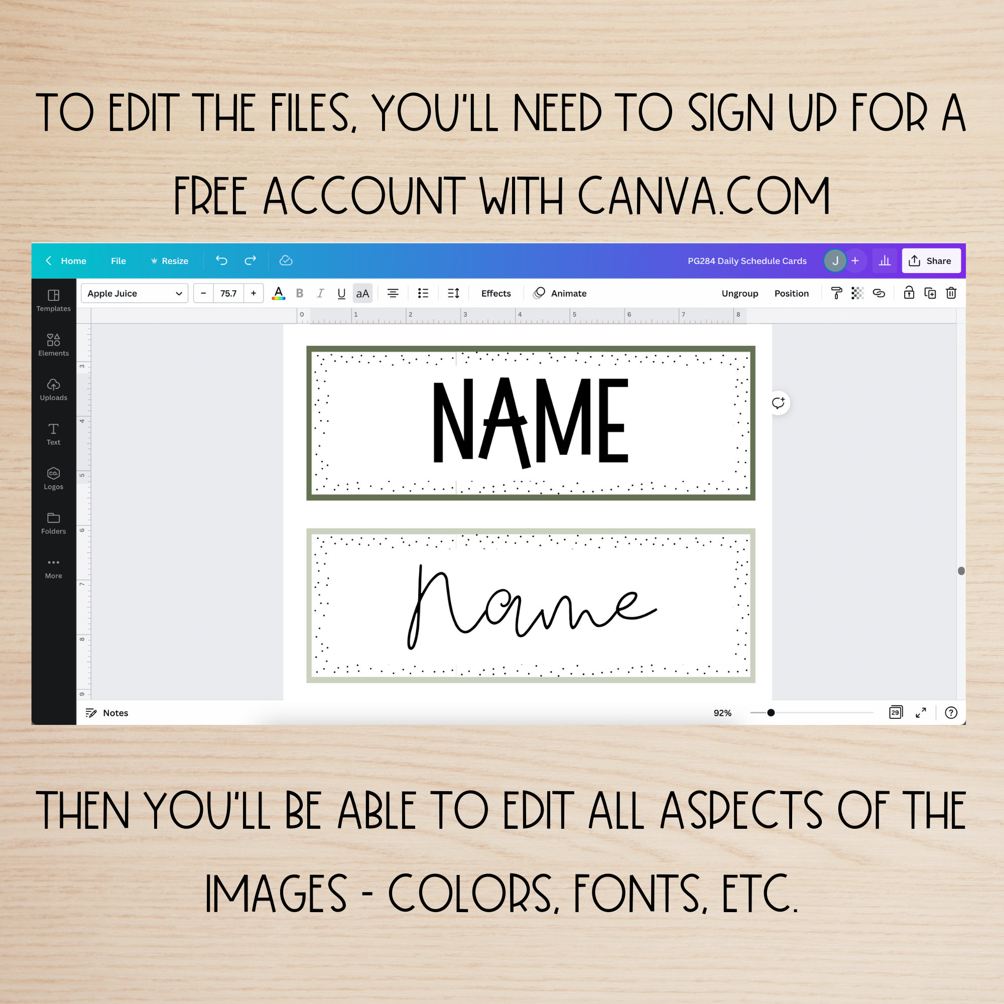 EDITABLE Boho Farmhouse Name Tags Printable Classroom Name - Etsy