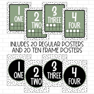 PRINTABLE Boho Farmhouse Number Posters | Bulletin Board Posters ...