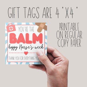 EDITABLE You're the Balm Gift Tag | Appreciation Gift | Marketing ...