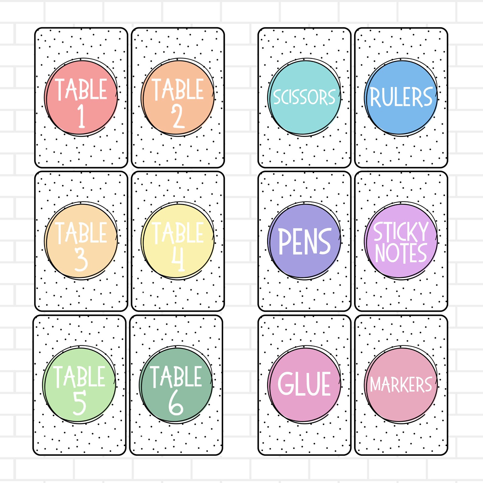 EDITABLE Classroom Supply Labels | Spotty Rainbow | Bulletin Board ...