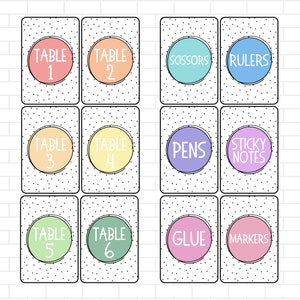 EDITABLE Classroom Supply Labels | Spotty Rainbow | Bulletin Board ...