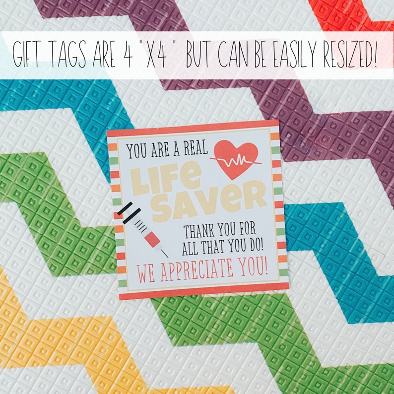 PRINTABLE You Are A Real Life Saver Gift Tag Nurse | Etsy