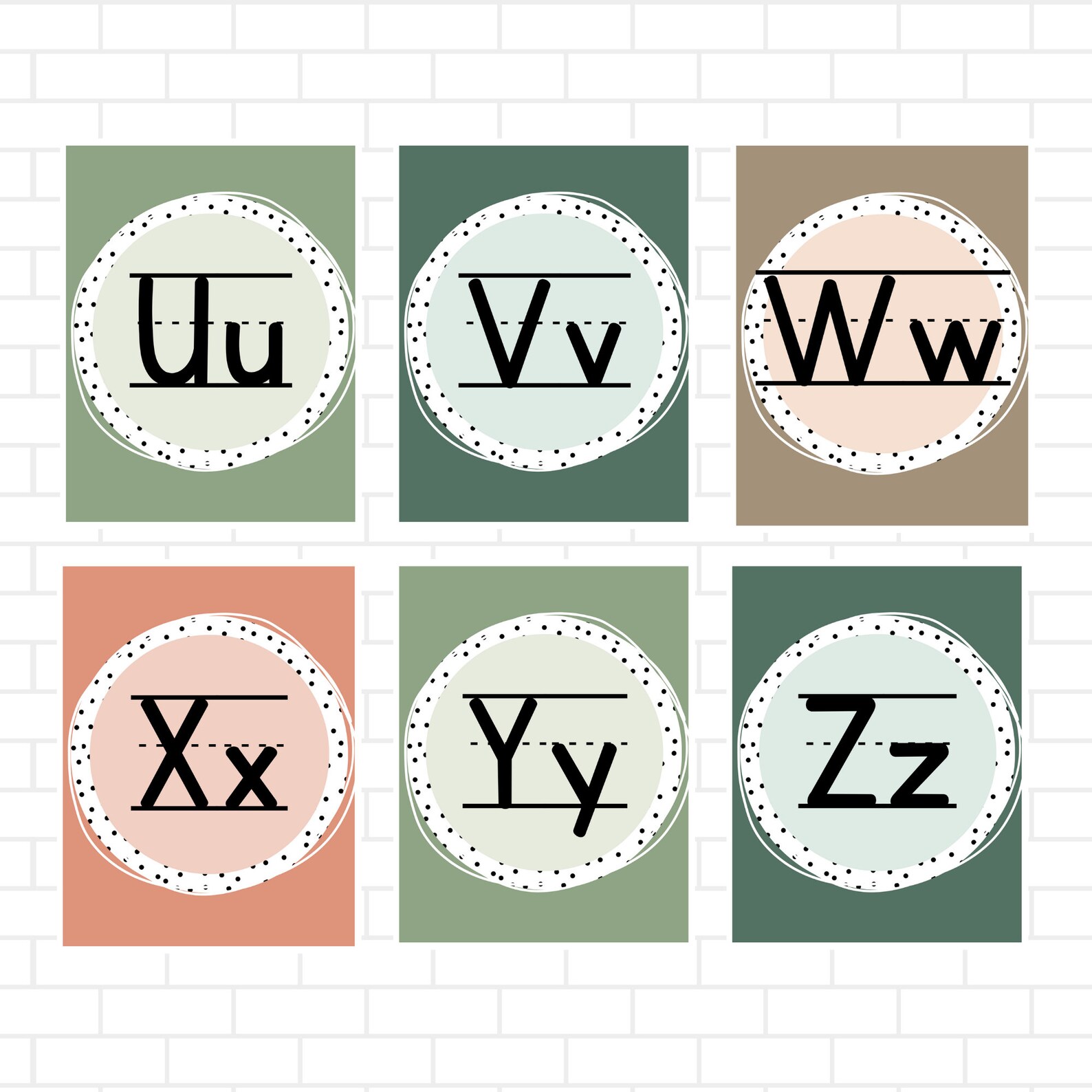 PRINTABLE Boho Farmhouse Alphabet Poster Pack Printable - Etsy
