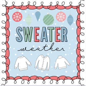 PRINTABLE Sweater Weather Bulletin Board Pack Printable | Etsy Canada
