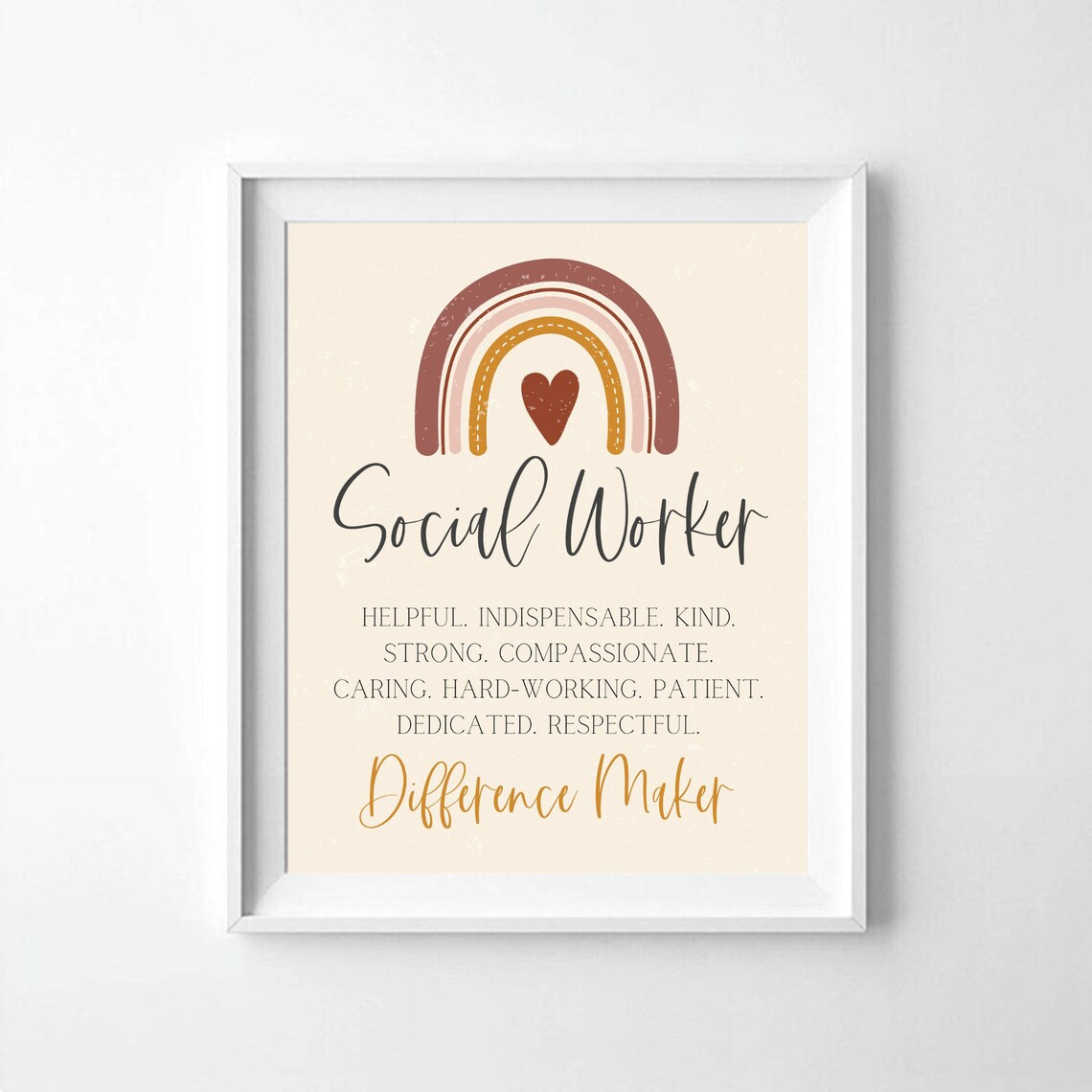 PRINTABLE Social Worker Poster Difference Maker Office - Etsy