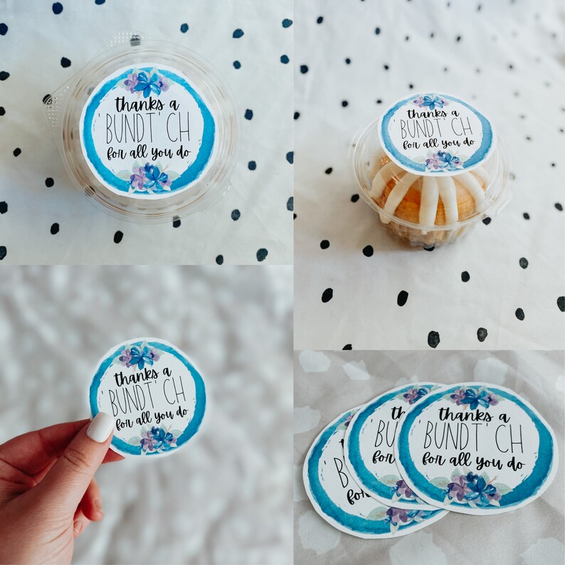 Thanks a Bundtch for All You Do Gift Tag Bundt Cake Tag - Etsy