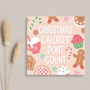 PRINTABLE Christmas Calories Don't Count Gift Tag | Printable Gift Tag ...