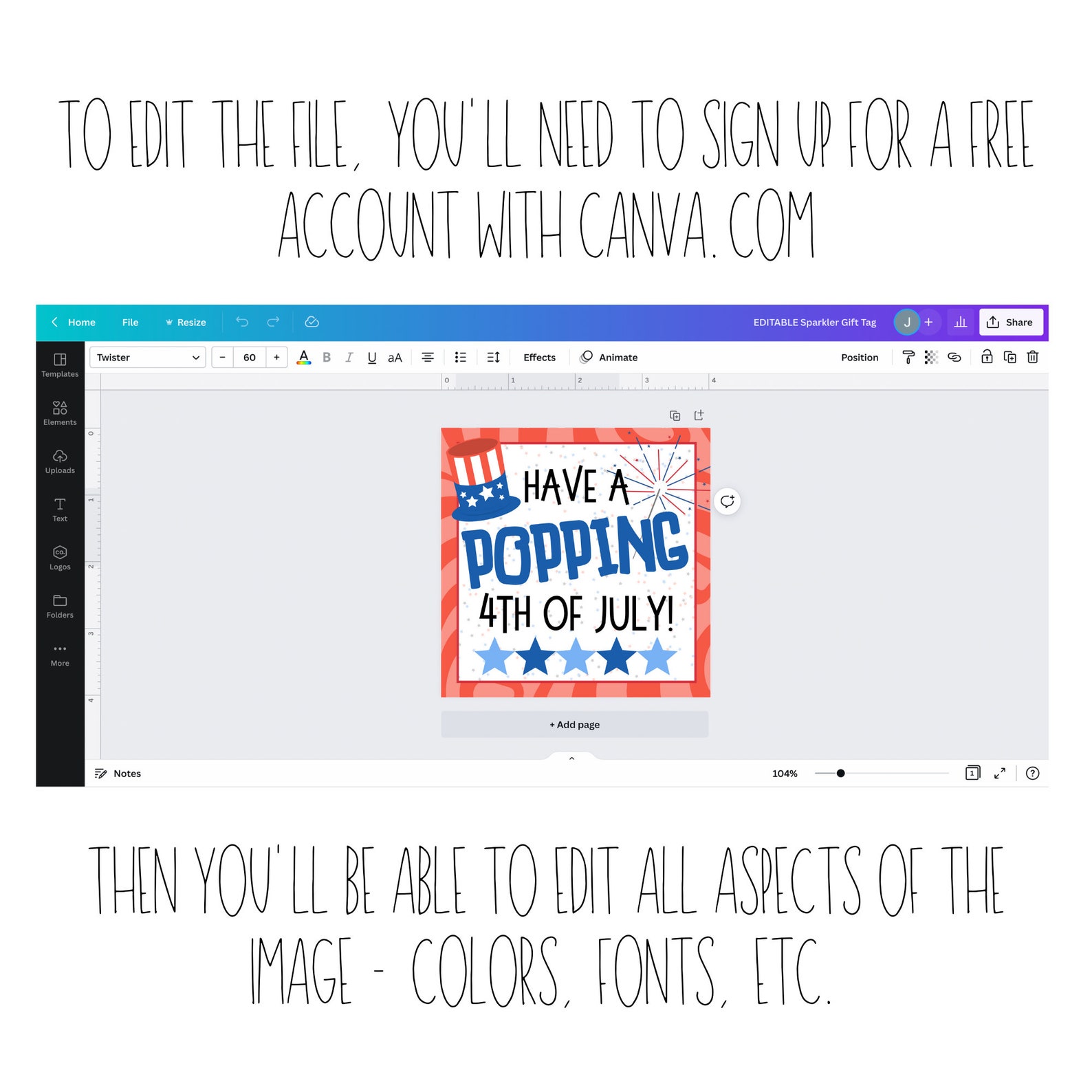 Have a Popping 4th of July Gift Tag Popcorn 4th of July - Etsy