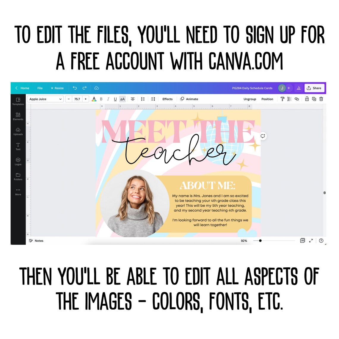 EDITABLE Meet the Teacher Letter Templates | Sweet and Groovy ...