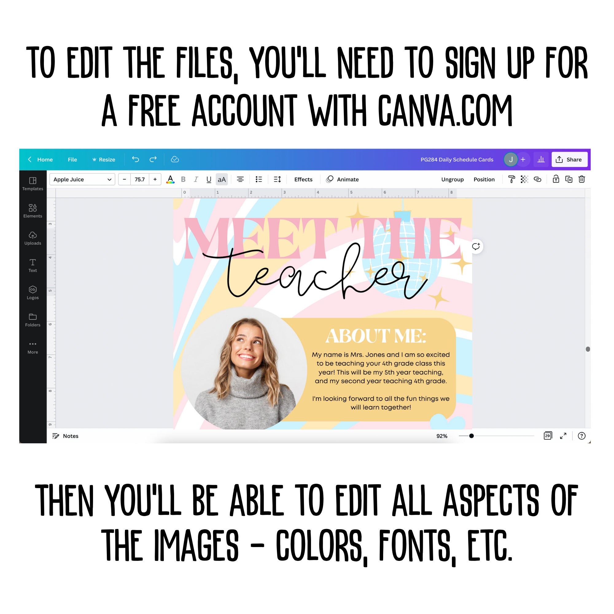 EDITABLE Meet the Teacher Letter Templates | Sweet and Groovy ...