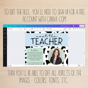 EDITABLE Meet the Teacher Letter Templates | Modern Colorful ...