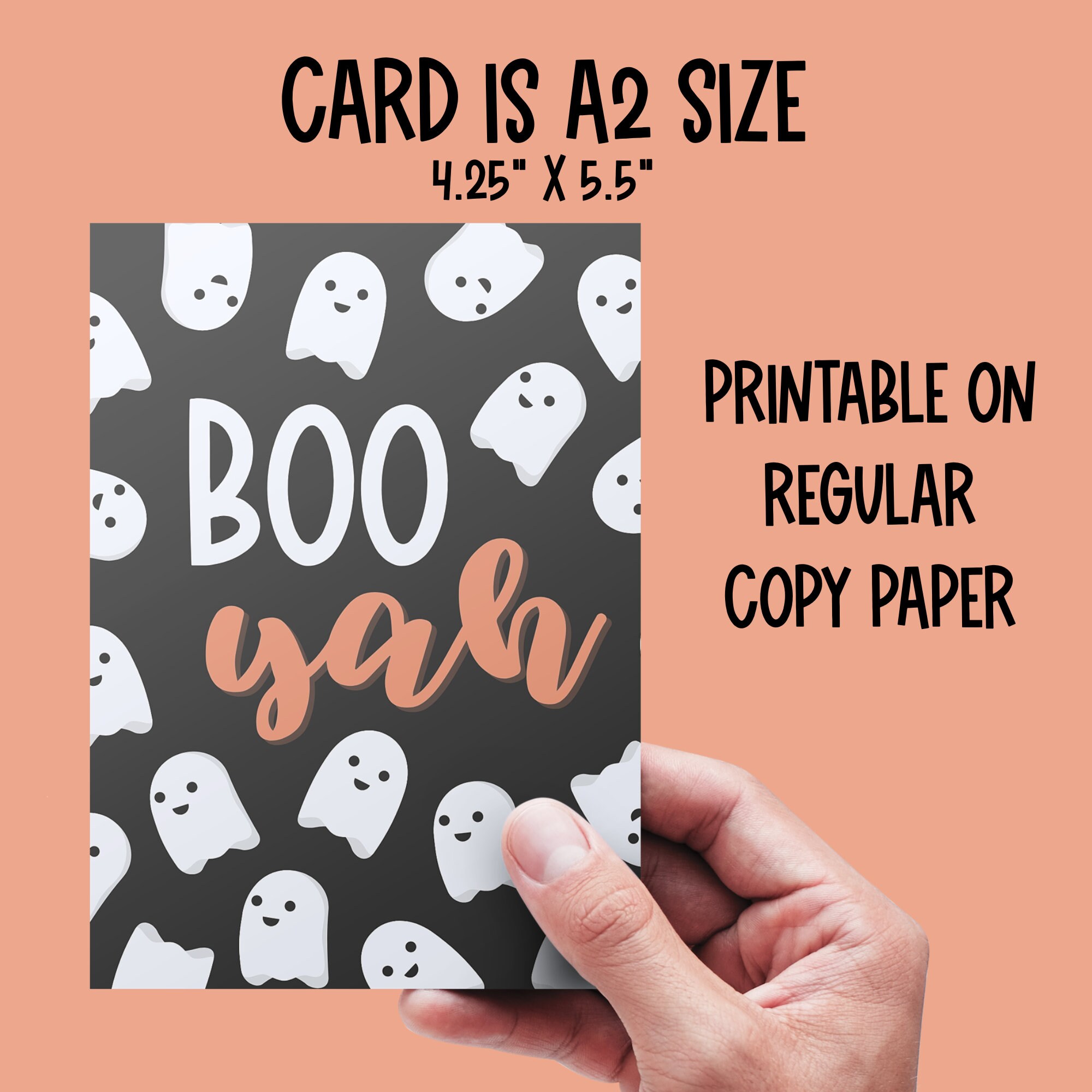 PRINTABLE Boo Yah Card | Printable Greeting Card | Blank Card ...