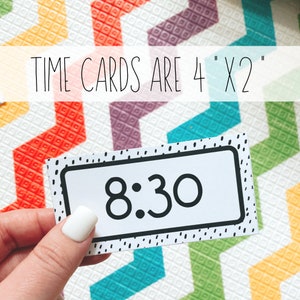 EDITABLE Daily Schedule Cards | Modern Colorful | Bulletin Board ...