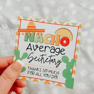 PRINTABLE Nacho Average Teacher Gift Tag Set of 8 | Teacher ...