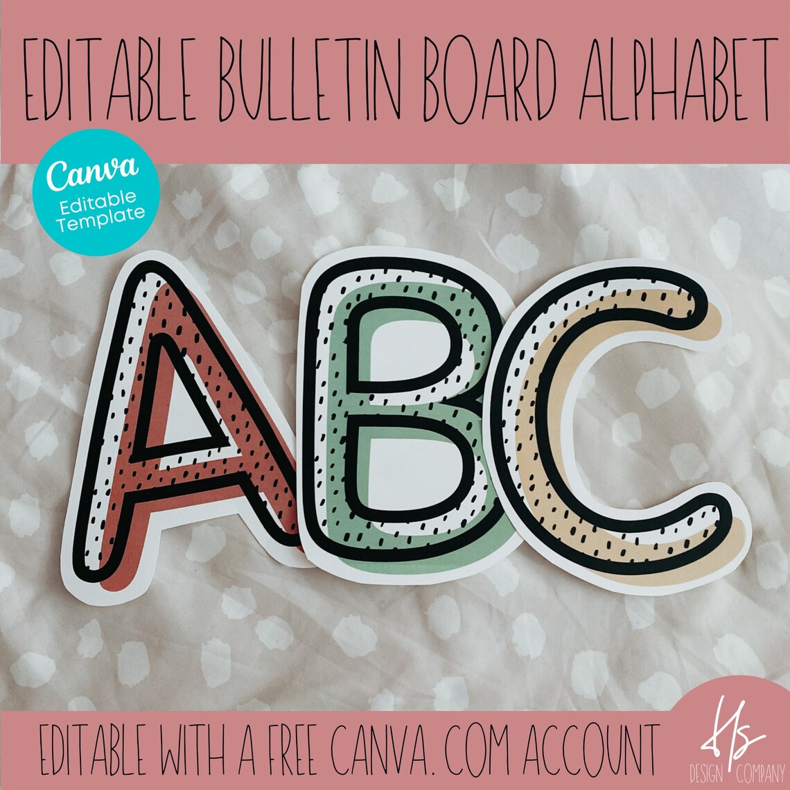EDITABLE Modern Classroom Banner Letters Full Alphabet - Etsy