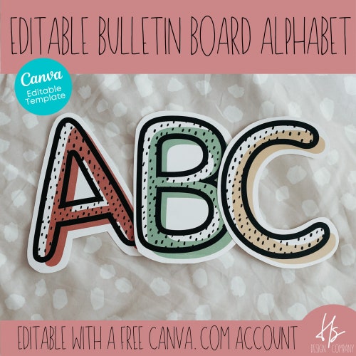 Bold Printable Bulletin Board Letters Classroom Decor - Etsy