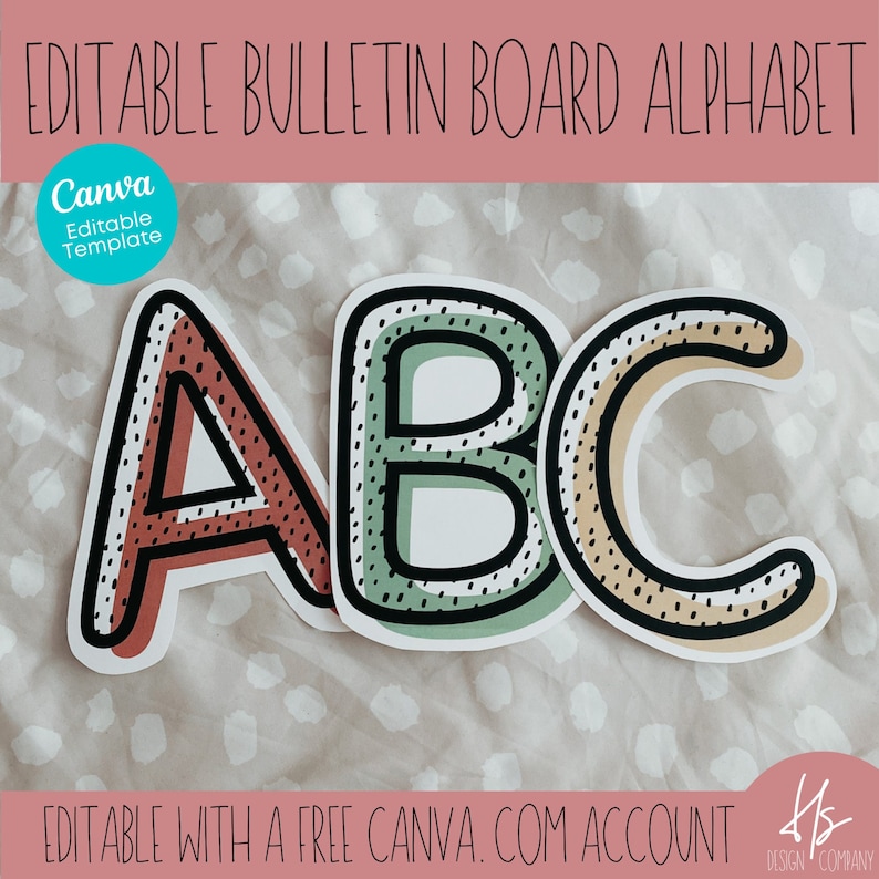 EDITABLE Modern Classroom Banner Letters Full Alphabet | Printable ...