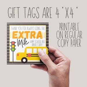 EDITABLE Thank You for Going the Extra Mile Gift Tag | Appreciation ...