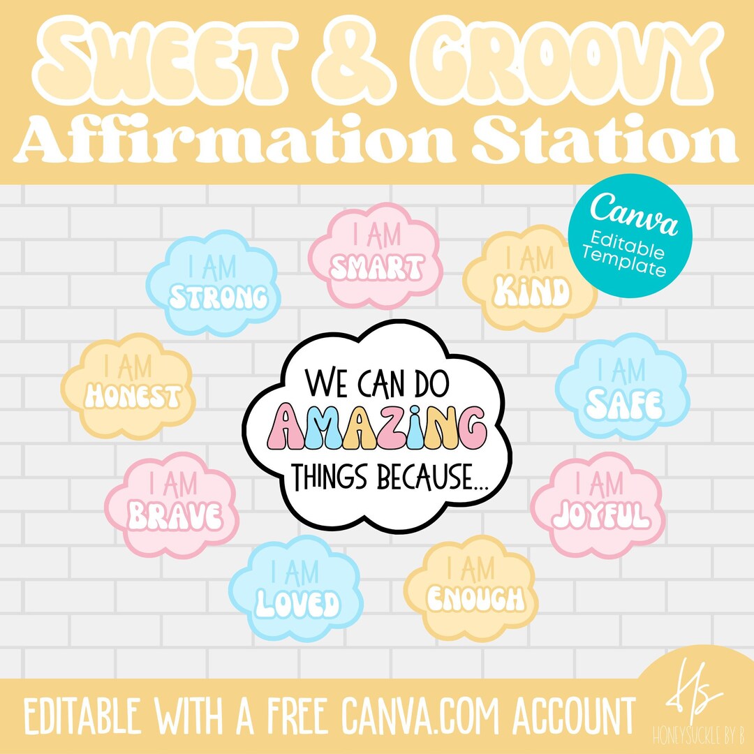 EDITABLE Affirmation Station Posters | Bulletin Board Display ...