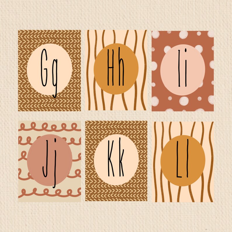 PRINTABLE Boho Alphabet Poster Pack Bulletin Board Posters | Etsy