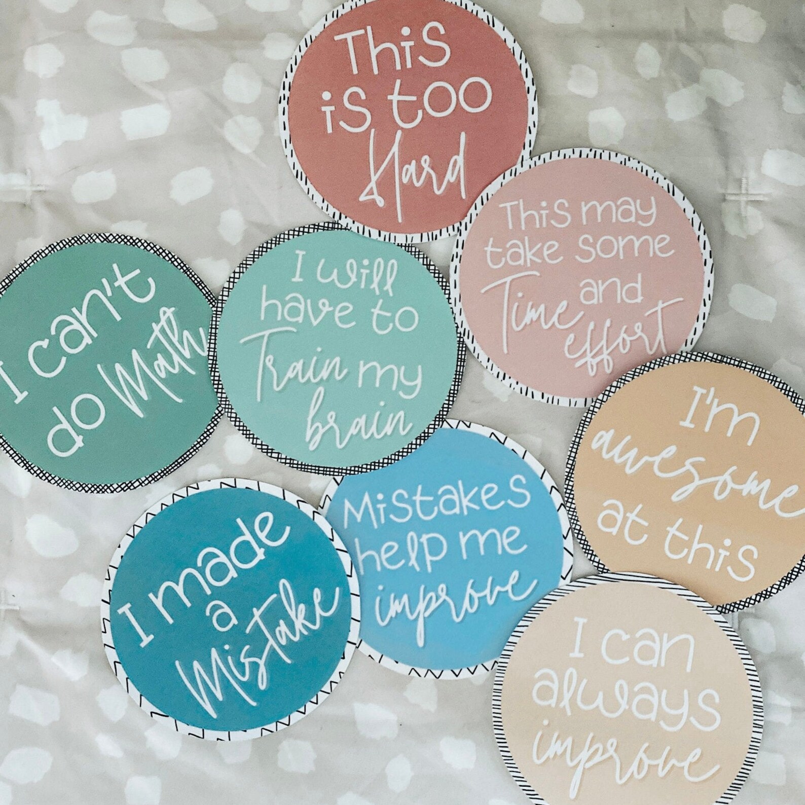 PRINTABLE Modern Growth Mindset Posters Bulletin Board | Etsy