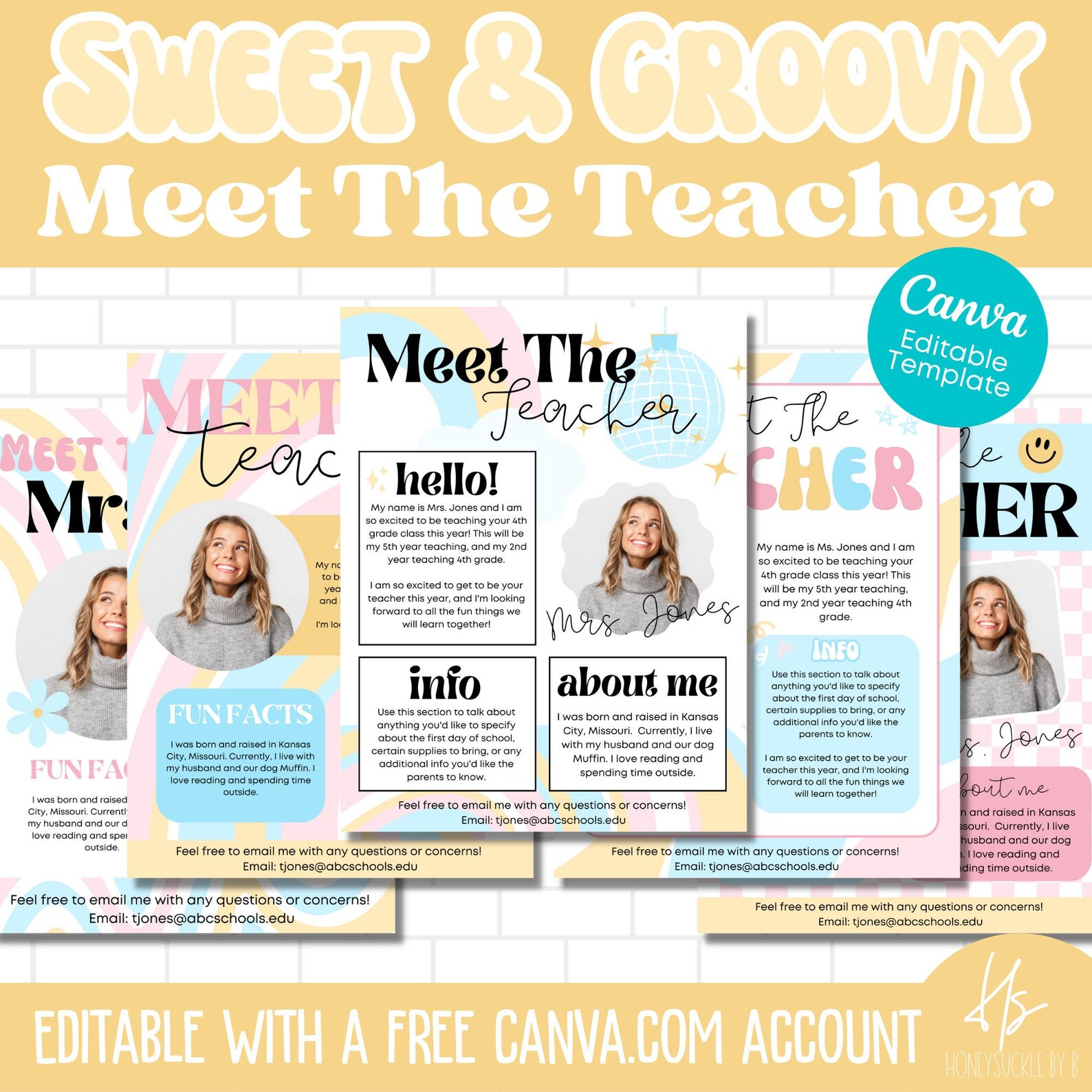 EDITABLE Meet the Teacher Letter Templates | Sweet and Groovy ...