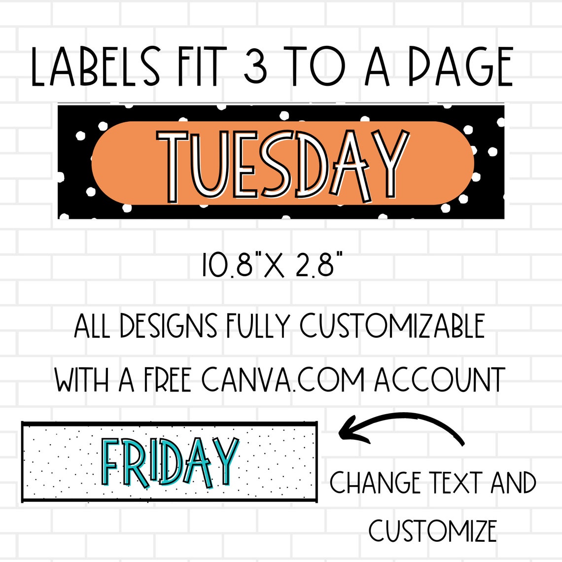 EDITABLE Rolling Cart Labels Spotty Rainbow Teacher Cart - Etsy