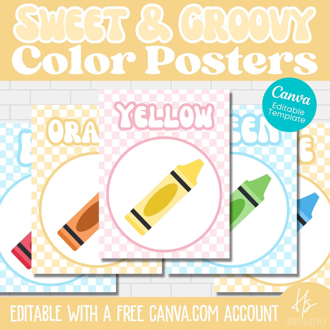 EDITABLE Color Poster Pack | Modern Colorful | Bulletin Board Posters ...