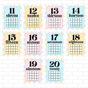 EDITABLE Number Poster Pack | Sweet and Groovy | Bulletin Board Posters ...