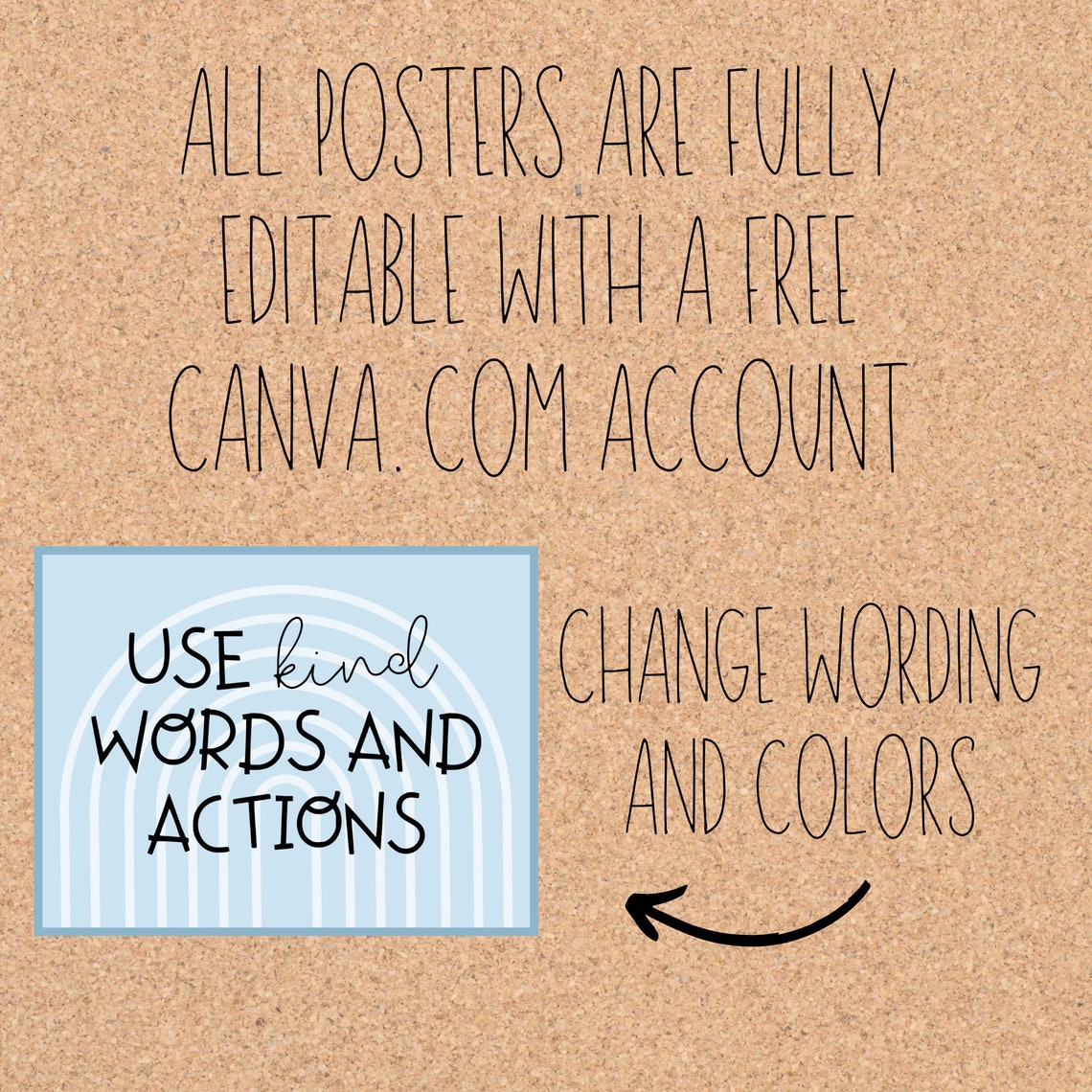 EDITABLE Classroom Rules Posters Printable Bulletin Board - Etsy