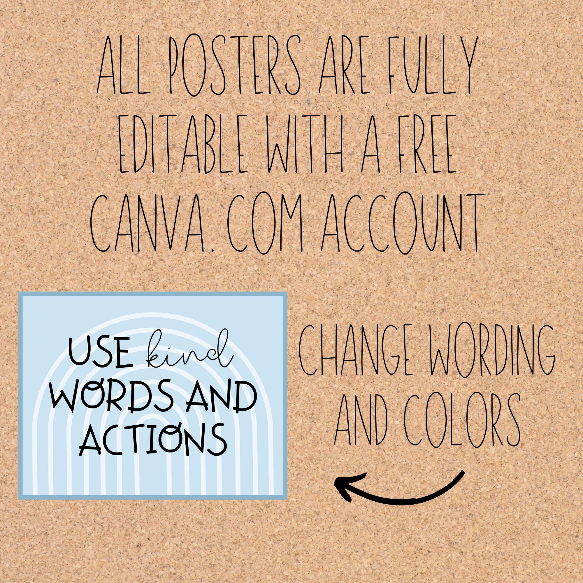 EDITABLE Classroom Rules Posters Printable Bulletin Board - Etsy