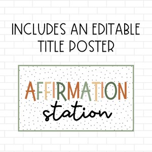 EDITABLE Affirmation Station Posters | Jungle Safari | Bulletin Board ...
