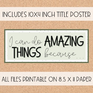 EDITABLE Affirmation Station Posters | Boho Farmhouse | Bulletin Board ...
