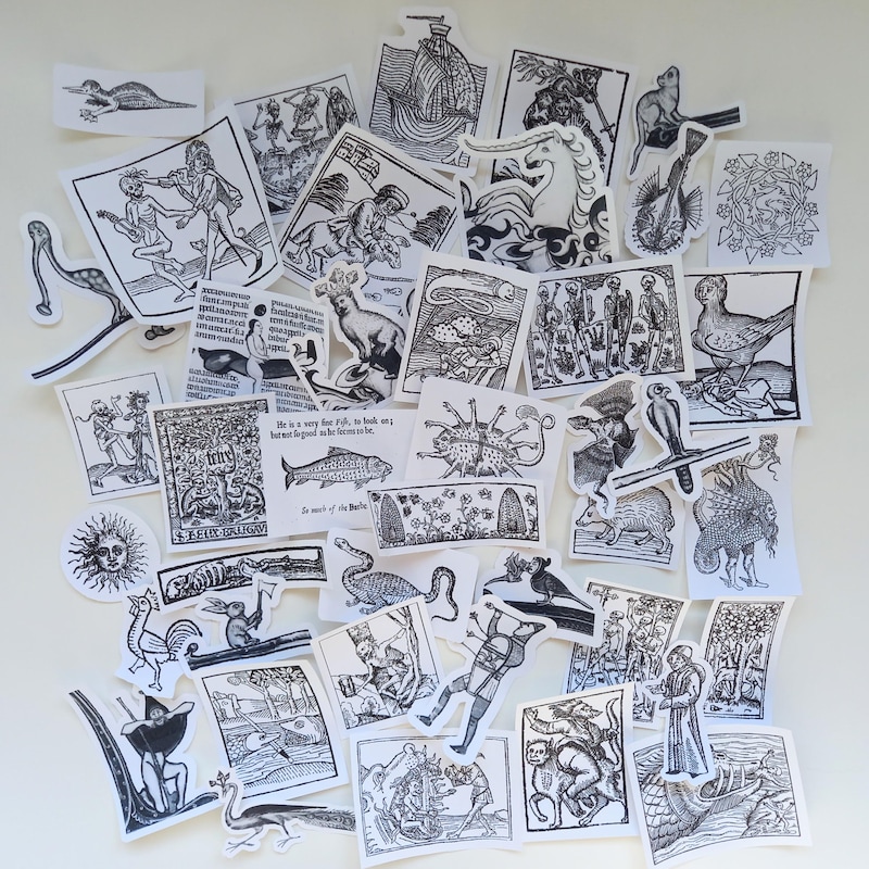 Medieval Stickers Marginalia - Etsy UK