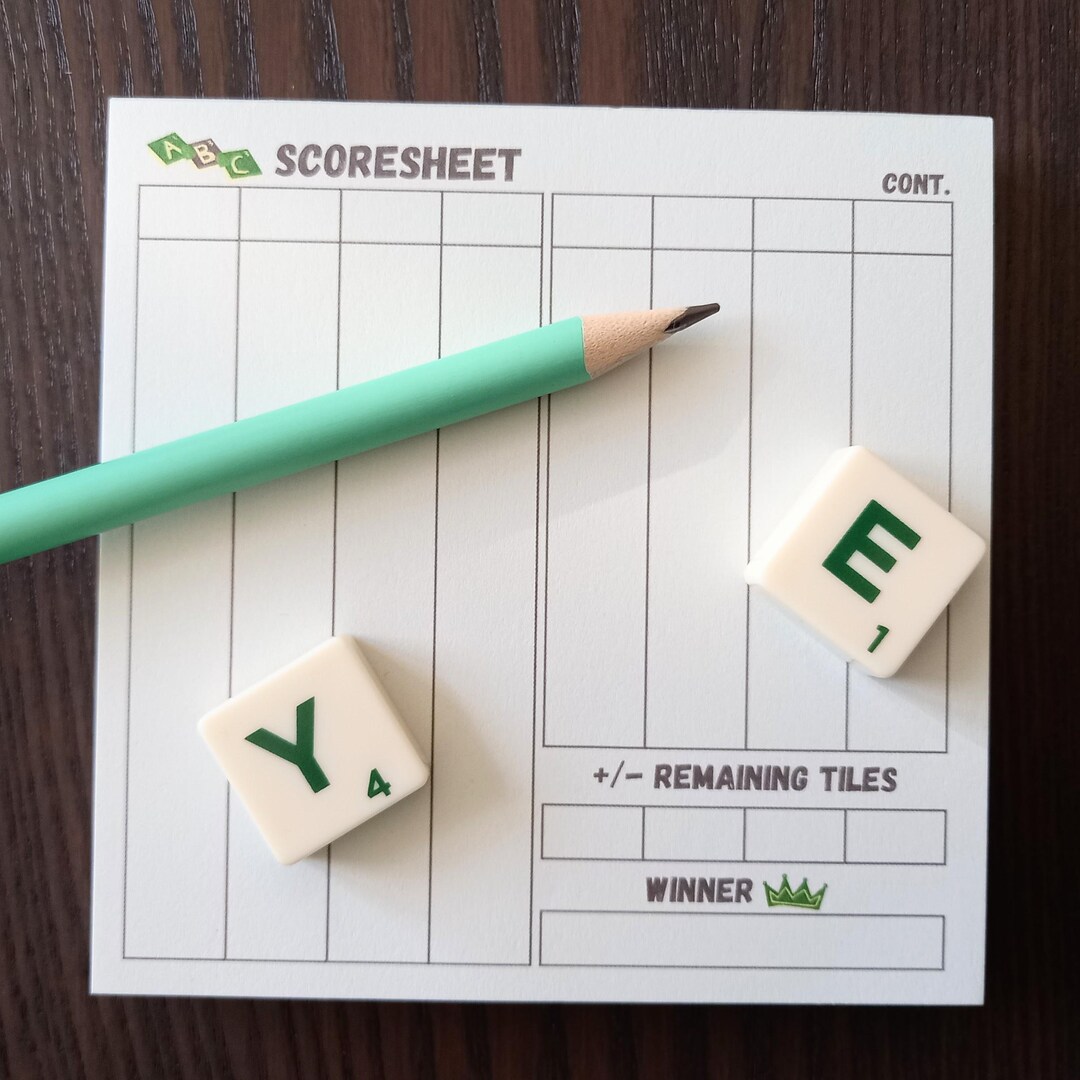 Scrabble Scorepad - 10cm X 10cm - Scoresheet Memo Pad - 100 Pages - Etsy
