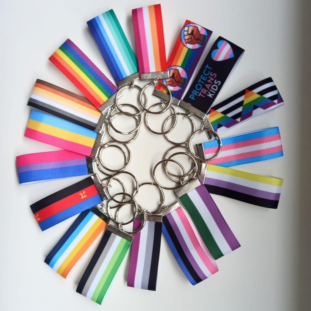 LGBTQ Pride Keyrings - Variety of Designs - Etsy