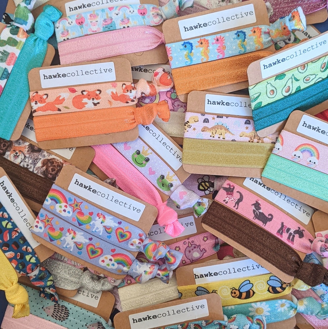 Cute Hair Ties Variety of Designs Kawaii Cute Animals Rainbow Fun - Etsy