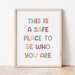 Safe Place Printable Poster, Mental Health Therapy Poster for Kids ...