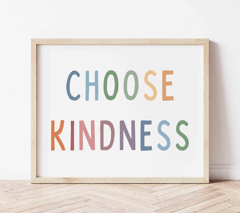 Choose Kindness Poster | Therapy Poster | Feelings Print | Self ...