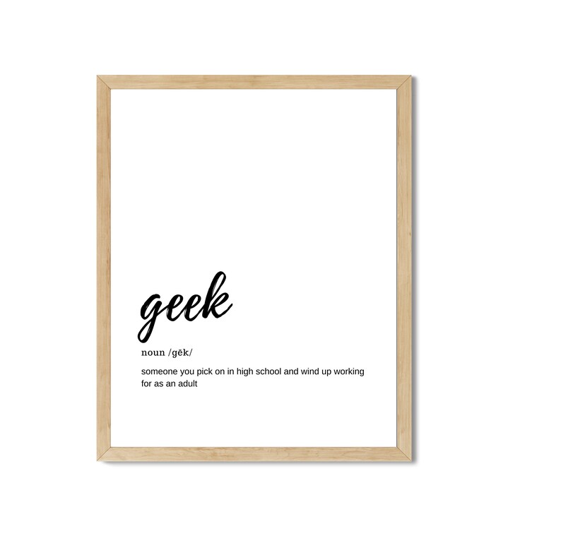 Geek Definition Print Geek Printable Art Instant Digital - Etsy