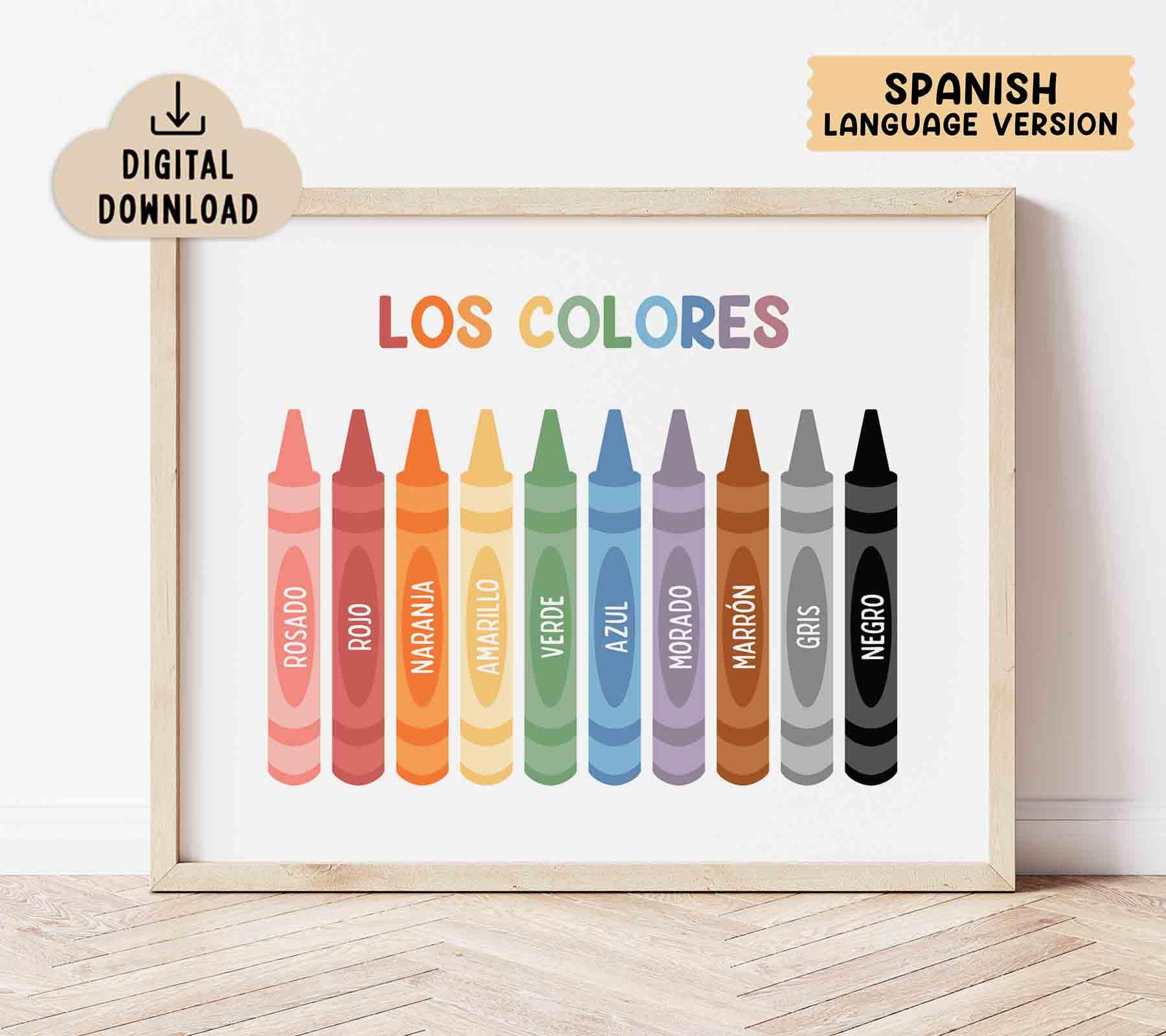 Los Colores Poster BRIGHT (digital Download) Horizontal, Colors ...